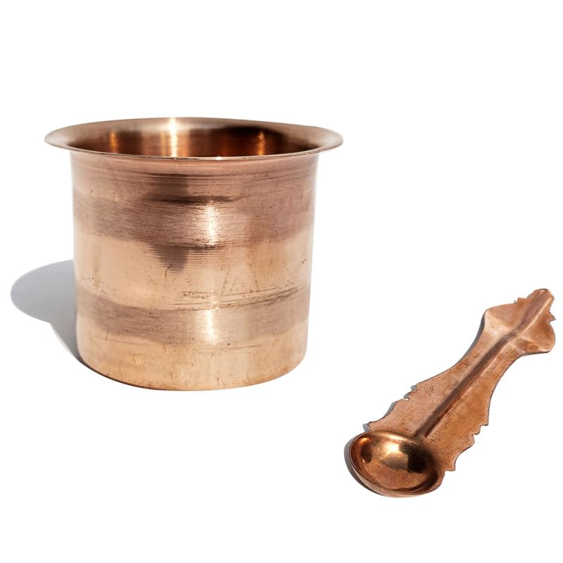 Pure Source India Pure Copper Puja Patra | Panch Patra | Jal Patra ...