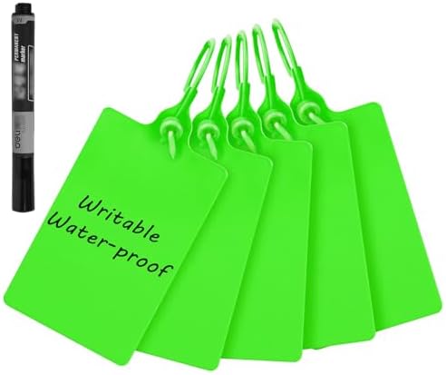 Amazon.com : Slinzweo 100 Plastic Tags Waterproof Tags for Labeling ...