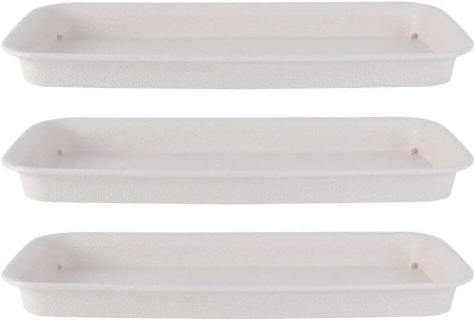 Amazon.com: BESPORTBLE Plastic Planter Tray 3pcs Blank Flower Pot Tray ...