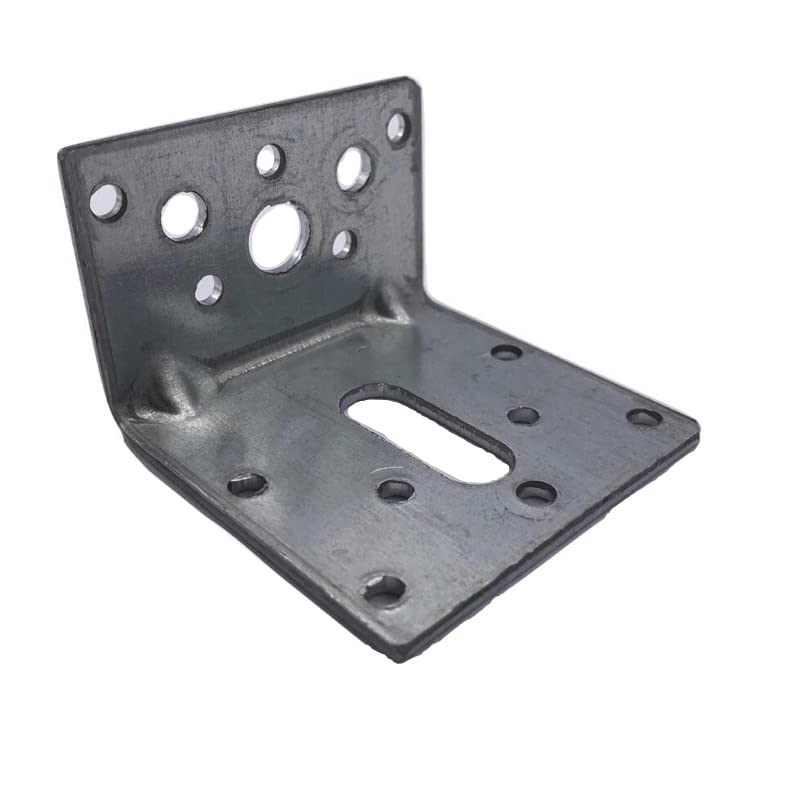 BPC Fixings Galvanised Heavy Duty Angle Bracket 50-Piece Set, 60 mm Length x 60 mm Width x 40 mm ...