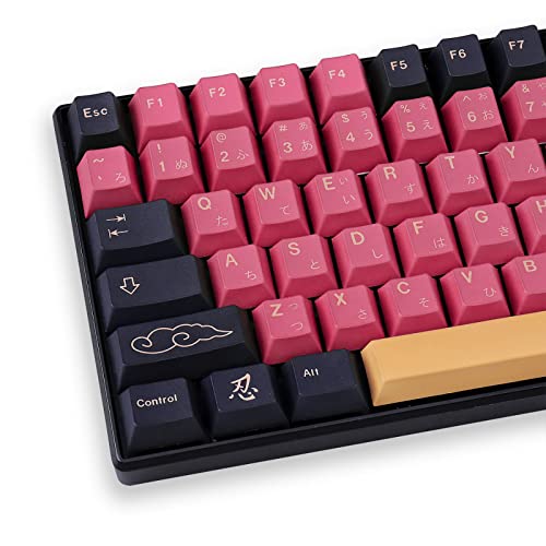 Red Samurai Keycaps 129 Keys Cherry Profile PBT Keycaps Set Fit for ...