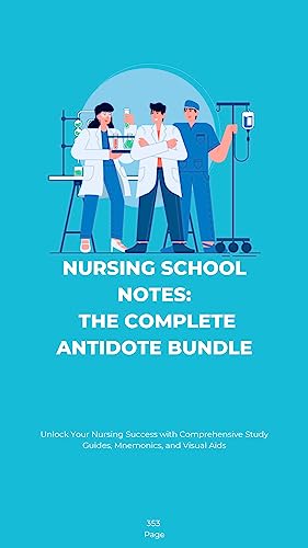 Ultimate Nursing School Notes Bundle Antidote Book 345 Page mnemonic ...