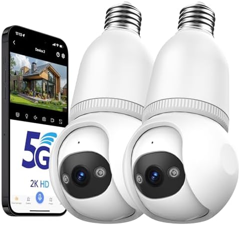 Amazon.com : UPULTRA Light Bulb Security Camera Outdoor 2packs 1080P ...