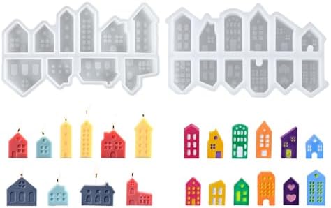 Amazon.com: Art House Shape Resin Silicone Molds,3D Silicone House ...