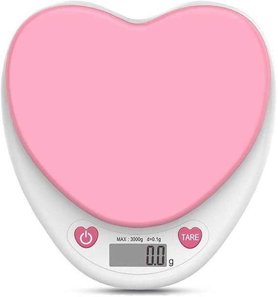Amazon.com: Pink Digital Kitchen Scale, 3kg/0.1g, Heart-shaped Food ...