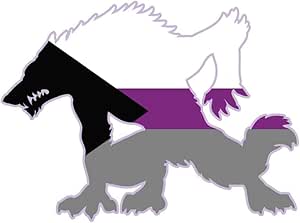 Amazon.com: Dark Spark Decals Demi-Sexual Werewolf, Therian LGBTQ+ Flag ...