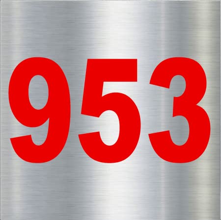 Number Plate 953 Room, Door No,Rack Numbers Warehouse, Steel Brushed ...