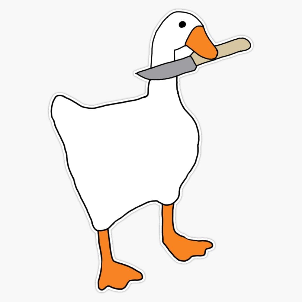 Amazon.com - Jfbrix Cute Funny Cartoon Confused Goose Vinyl Sticker, 1 ...