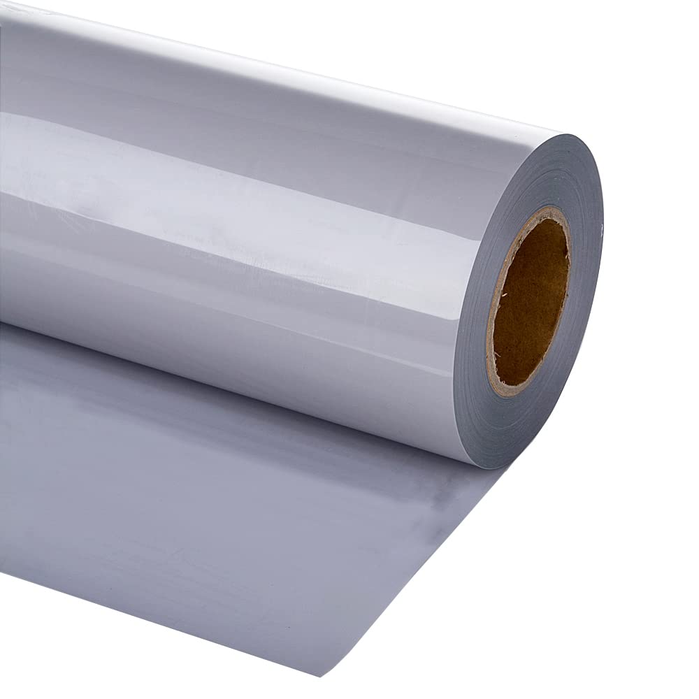 Amazon.com: guangyintong Heat Transfer Vinyl Gray HTV Rolls, 12" x 10ft ...