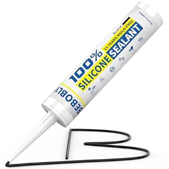 Black Silicone Caulk & Sealant, 100% Waterproof Silicone Caulking ...
