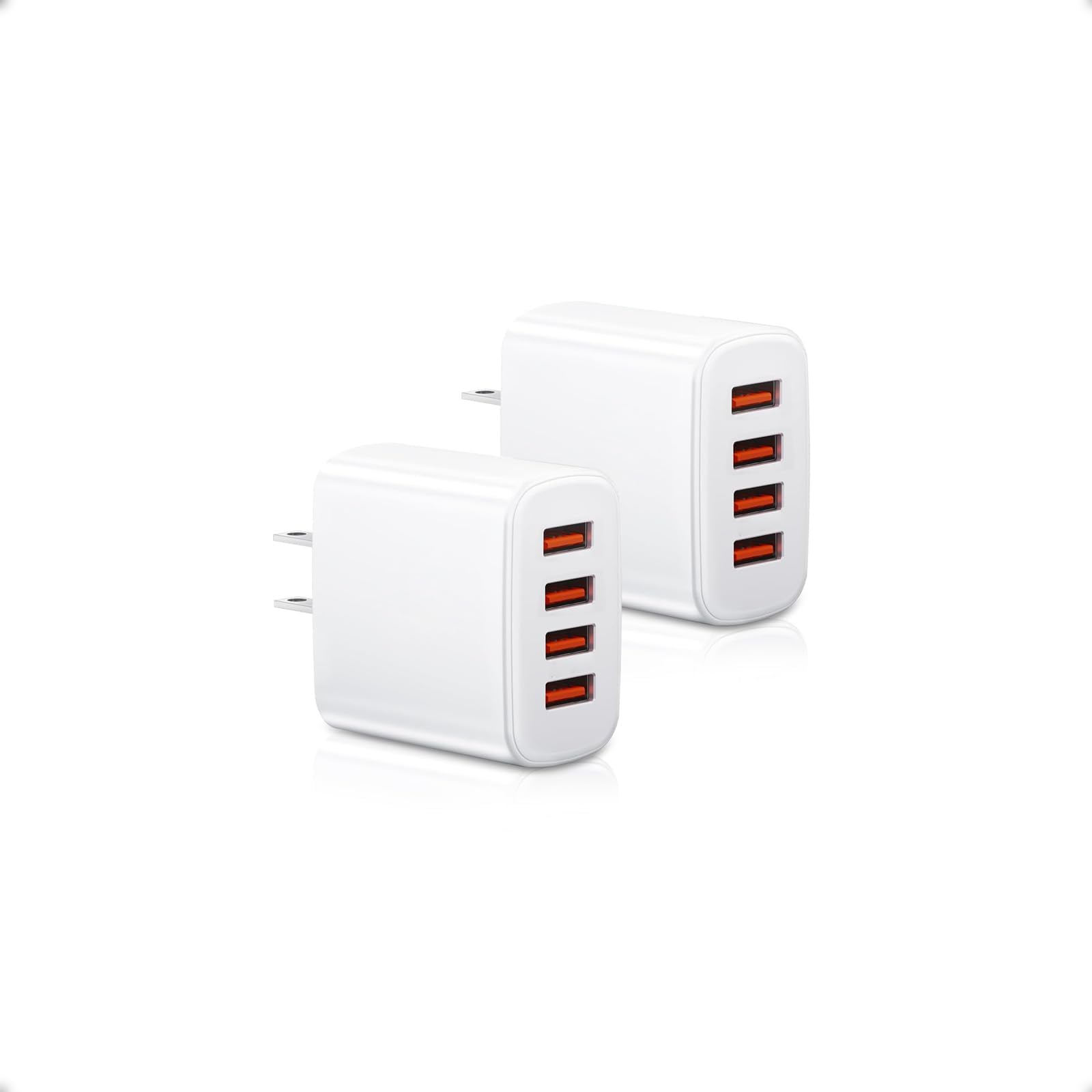 Amazon.com: GAOJIXING 4-Port 2-Pack Fast Charger Block, Multiport USB ...