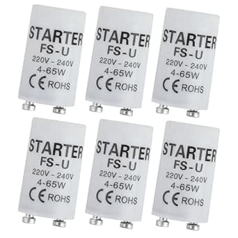 4-65W Fluorescent Tube Starter, 6Pcs Electrical Strip Light Starter, Energy Class Longlife Lamps ...