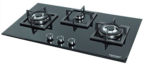 Kutchina Glass 4 Burners Automatic Gas Stove (78 x13 cm, Black ...