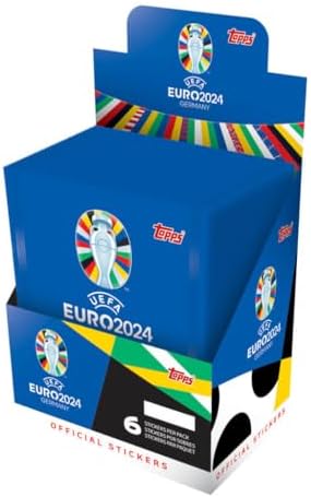 Amazon.com: Topps Official Euro 2024 Sticker Collection - Full Box (100 ...