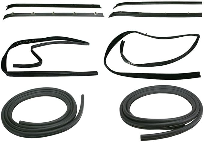Amazon.com: Front Door Window Run Sweep Felts Weatherstrip Seals Kit ...