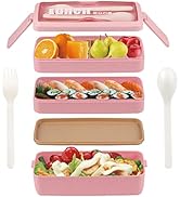 Amazon.com: ASYH Bento Box Upgraded 3 Compartment Lunch Box with ...