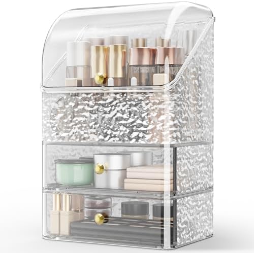 Amazon.com: Rosoenvi Makeup Organizer for Vanity, Stackable Cosmetic Organizer and Storage ...