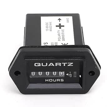 Snap in Mechanical Hour Meter DC12V to 36V High Accuracy ABS Metal ...