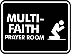 Amazon.com : Classic Framed Multi-Faith Prayer Room Sign (Black ...