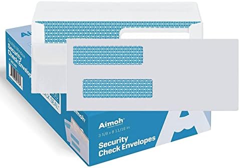 Amazon.com : 500#8 Gummed Double Window Security Check Envelopes ...