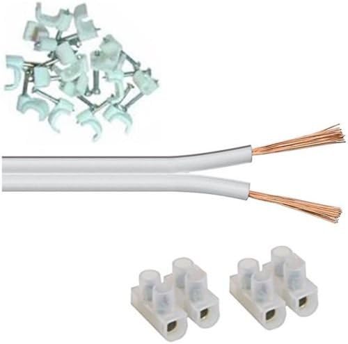 electrosmart Speaker Cable Extension Kit – Includes White 2x 13 Strand ...