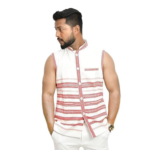 Buy JOHAR TRIBAL MART Men's Traditional Cotton Solid Nehru Jacket ...