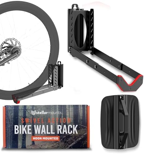 Amazon.com: Heavy Duty Swivel Bike Wall Mount Bracket - Holds Up to 77 ...
