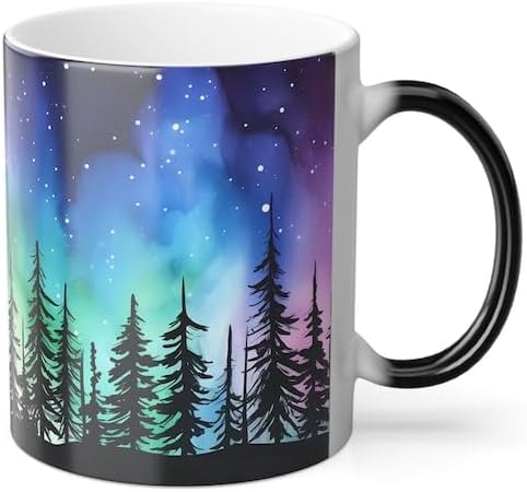 Amazon.com: Northern Lights Color Changing Mug - Aurora Borealis Heat ...