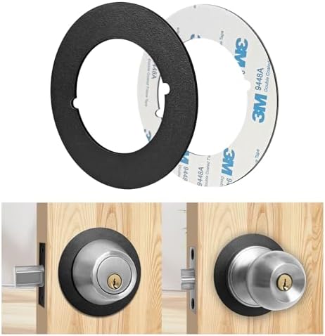 MOSECYOU Door Knob Plates Round Version, Matte Black, Thick, Door ...