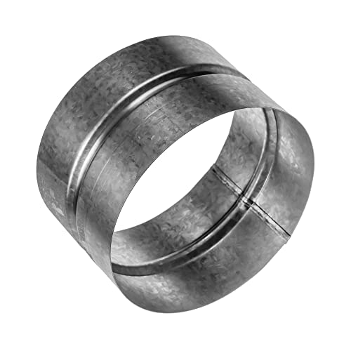 Snapklik.com : Galvanized Metal Duct Connector - 4 Inch Fit - Round ...