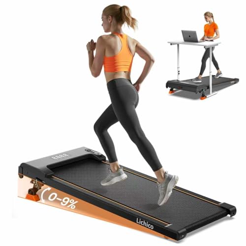 Lichico Walking Pad Treadmill with Incline Adjustable, Portable Under ...