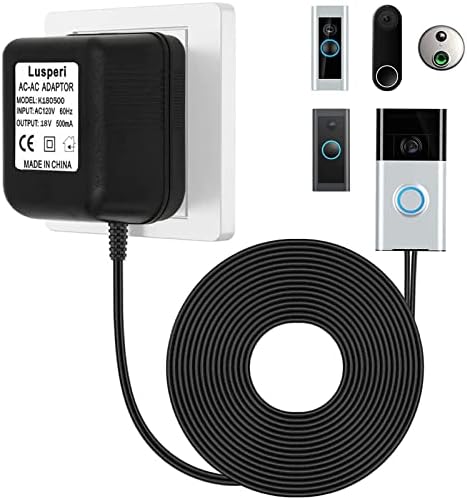 Doorbell Transformer 24V Adapter for Ring Video Doorbell, 16.4ft Long C ...