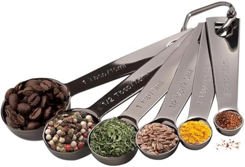 Amazon.com: 4Pcs Measuring Spoons Set, Premium Stainless Steel Metal ...