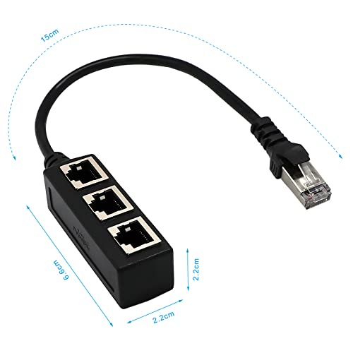 OHSN Coupleur Rj45 1 MâLe à 3 Femelle Adaptateur Rj45 1 MâLe Vers 2 ...