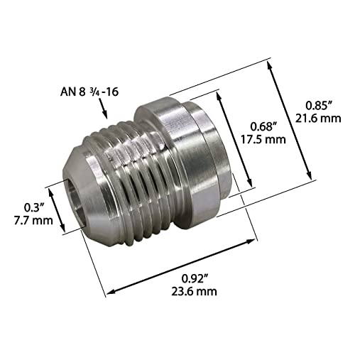 Snapklik.com : AN8 Weld On Bung Stainless Steel Male Flare Weldable ...