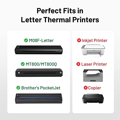 Snapklik.com : M08F US Letter Thermal Paper, 8.5 X 11 Thermal Printer ...