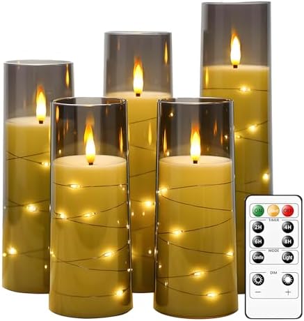 LED Flameless Candles, Battery Operated Flickering Candles, Moving ...