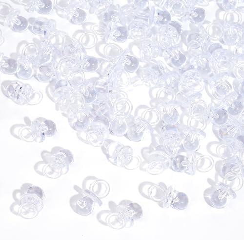 Amazon.com : 200 Pieces 0.86 Inch Baby Pacifier Baby Shower Plastic ...