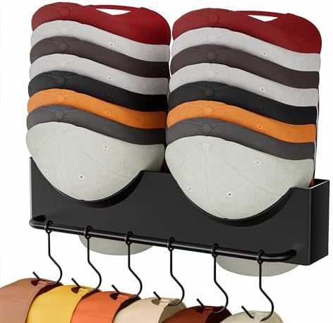 Amazon.com: HYDERMUS Hat Rack for 45 Baseball Caps with 10 Clips 3 Tier ...