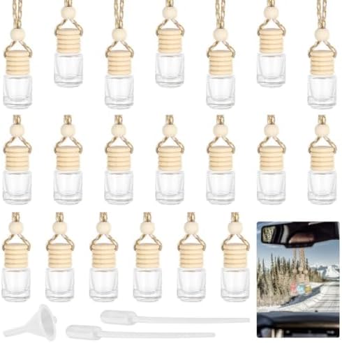 Amazon.com: Homaisson 20 PCS 5ml Car Hanging Perfume Bottles, Glass Car ...