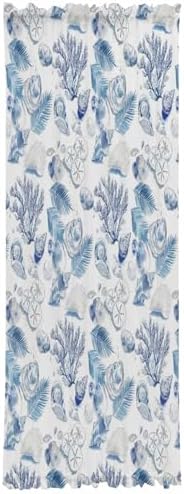 Amazon.com: NEFAOIUU Ocean Coral Sheer Door Curtains Summer Sea Star ...