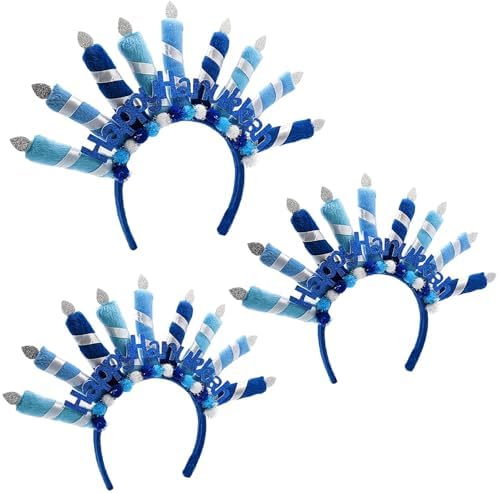 Amazon.com: The Dreidel Company 2-Pack Menorah Headbands, Fun for ...