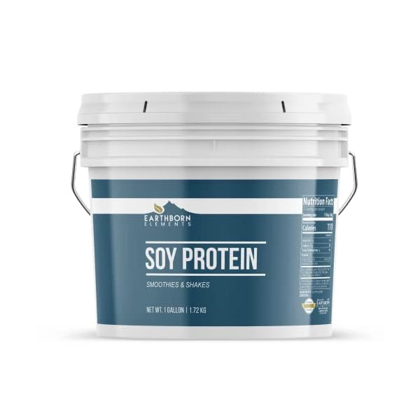 Earthborn Elements Soy Protein 1 Gallon Bucket, Always Pure, Smoothies ...