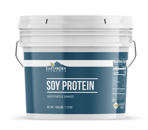 Earthborn Elements Soy Protein 1 Gallon Bucket, Always Pure, Smoothies ...