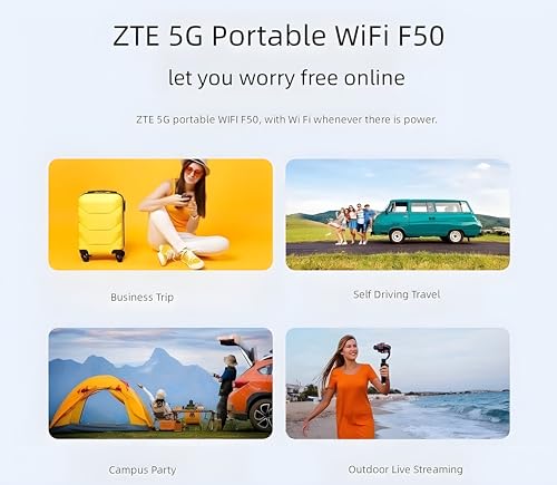 ZTE F50 5G Unlocked Dual Band Portable Pocket Wifi Router Sa /Nsa 5G ...