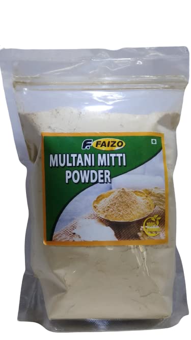 FAIZO. Multani Mitti powder for Face, Skin and Hair, Fuller's Earth ...