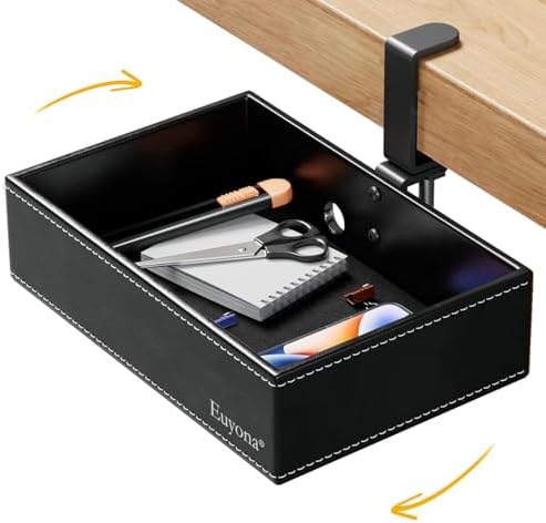 Amazon.com: Gaxomo 2 Pack Clamp-on Side Desk Swivel Organizer, Under ...