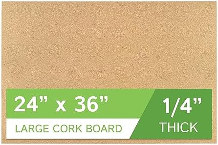 The Felt Store: Cork Sheet 1/4 inch Thick, 24 x 36 inches, Large Cork ...