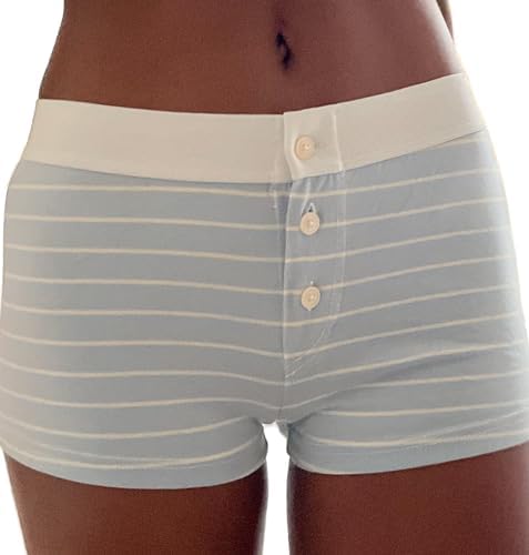 NUFIWI Women Lounge Shorts Button Floral Print Y2k Low Rise Sexy Micro ...