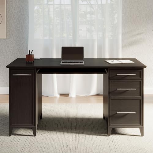 Amazon.com: Realspace® Koru 60"W Straight Computer Desk With Integrated ...